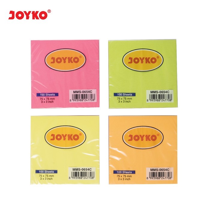 Jual Memo Stick / Sticky Note / Kertas Memo Joyko MMS-0654 75 x 75 mm ...