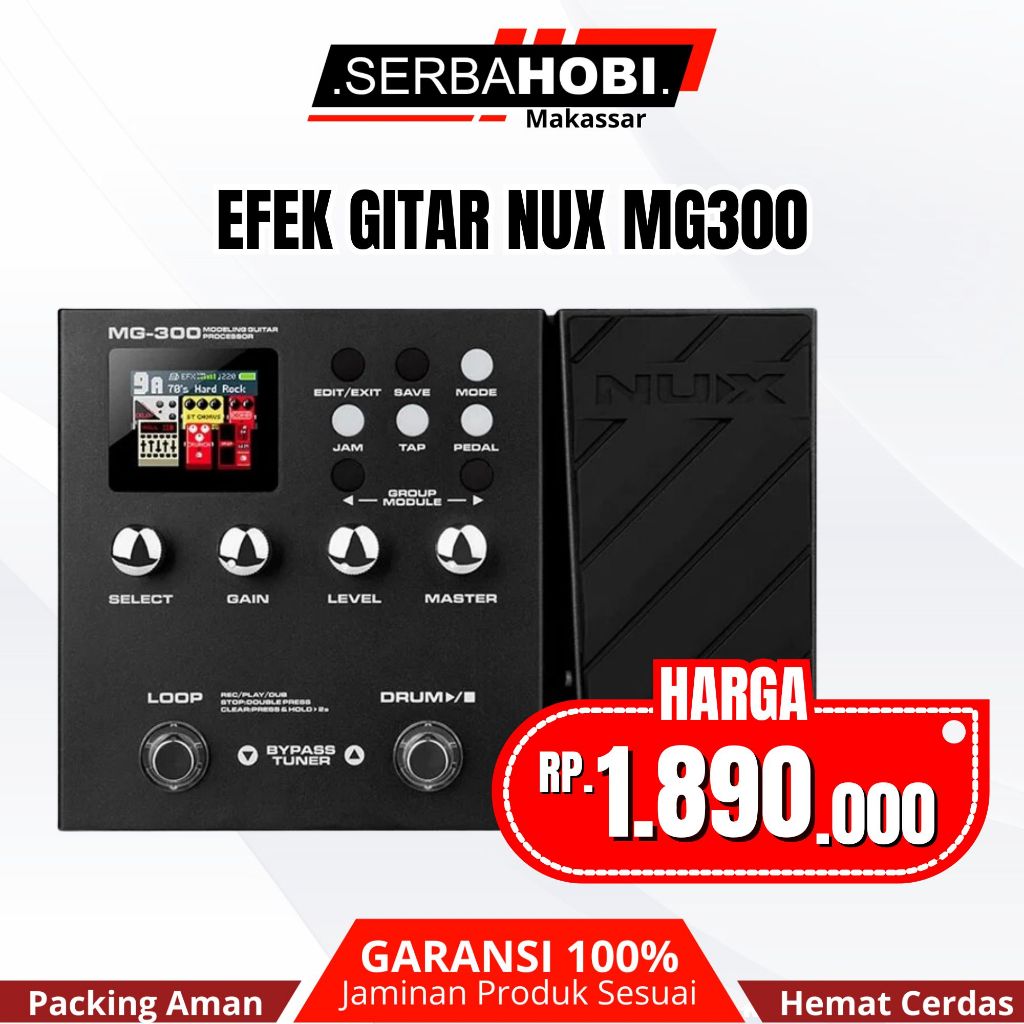 Jual Efek Gitar Nux MG 300 Pedal Dengan Multi Efek Yang Keren | Shopee ...