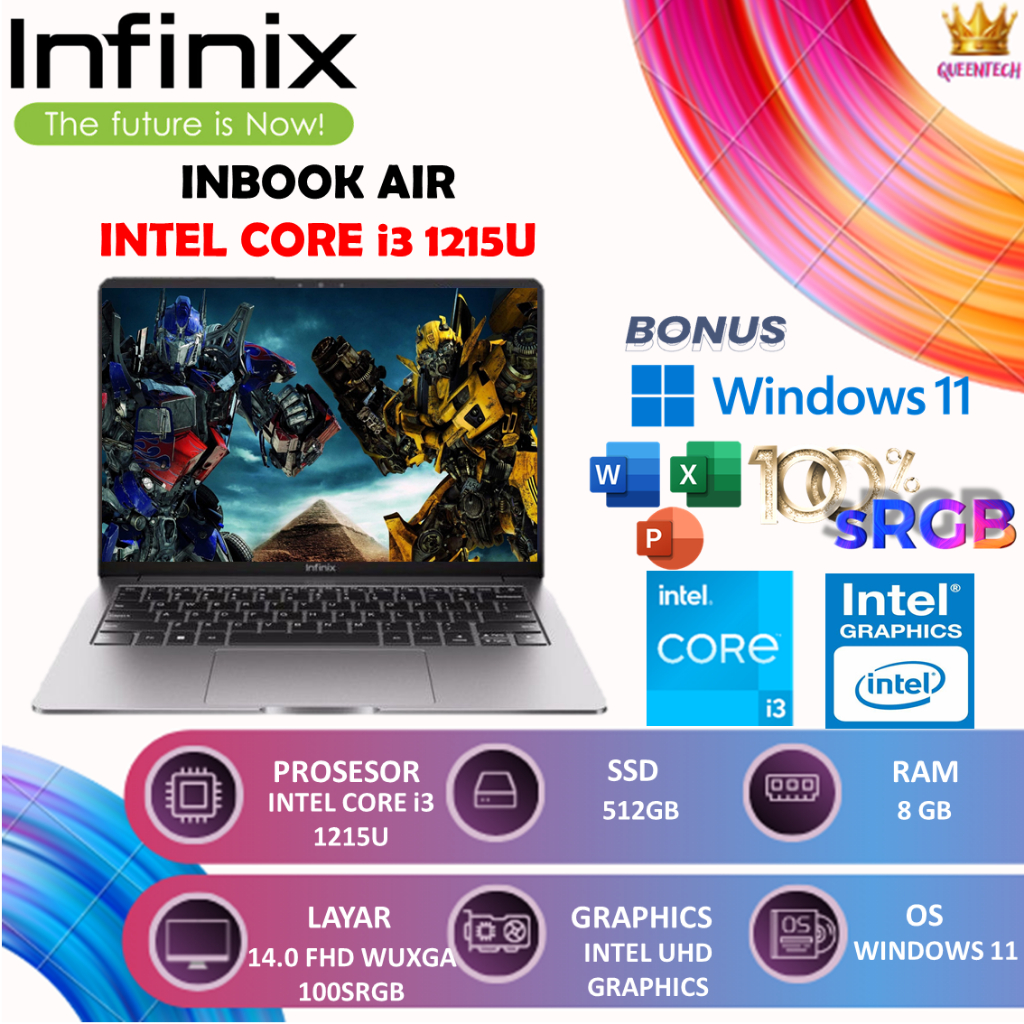 Jual Infinix Inbook Air Intel Core i3 1215U [8GB/512GB] Windows 11 14.0 ...