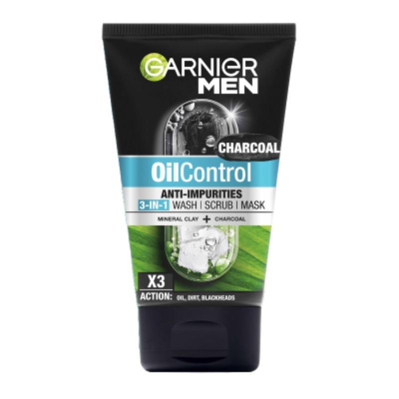Jual Garnier Men Oil Control Pembersih Wajah 3 in 1 Charcoal Anti ...