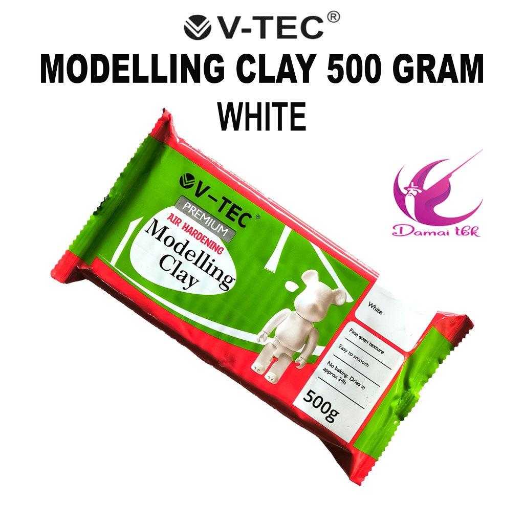 Jual Modelling Clay 500 Gram White V-tec | Shopee Indonesia