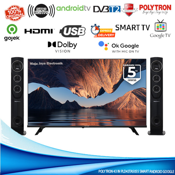 Jual LED TV POLYTRON PLD 43TA5055 43 In Tower Speaker USB Digital SMART ...
