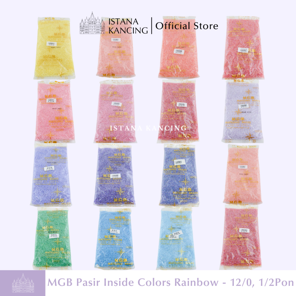 Jual MGB ORI Pasir Inside Color Rainbow (ICR) 1/2PON Payet Mote Asli ...