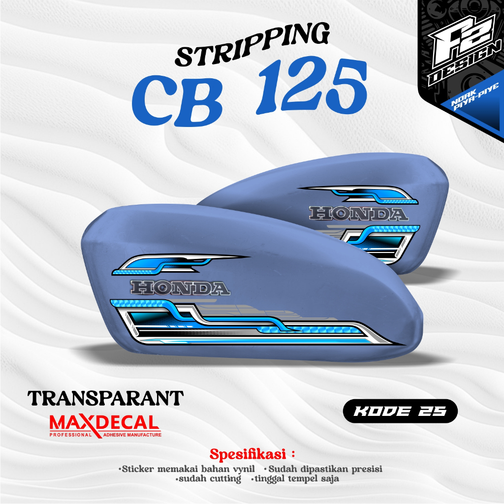 Jual STIKER TANGKI CB POLOS CB BATIK STRIPING CB 125 CB 100 CB GLATIK ...