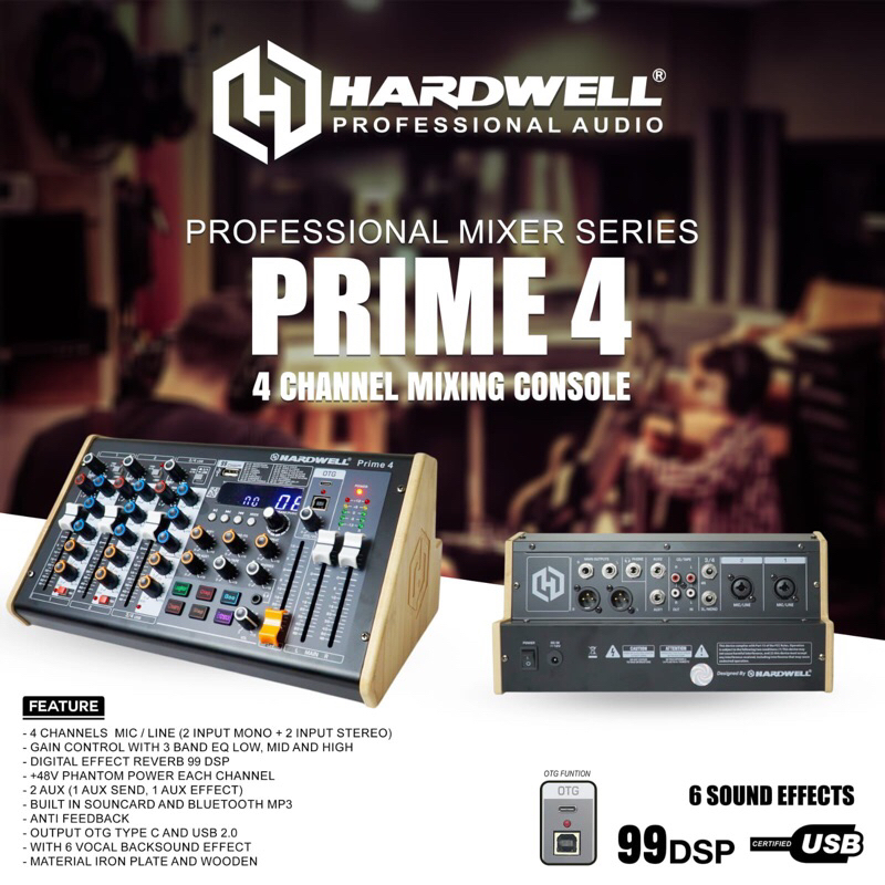 Jual MIXER HARDWELL PRIME 4 LB ORIGINAL 4 CHANNEL | Shopee Indonesia