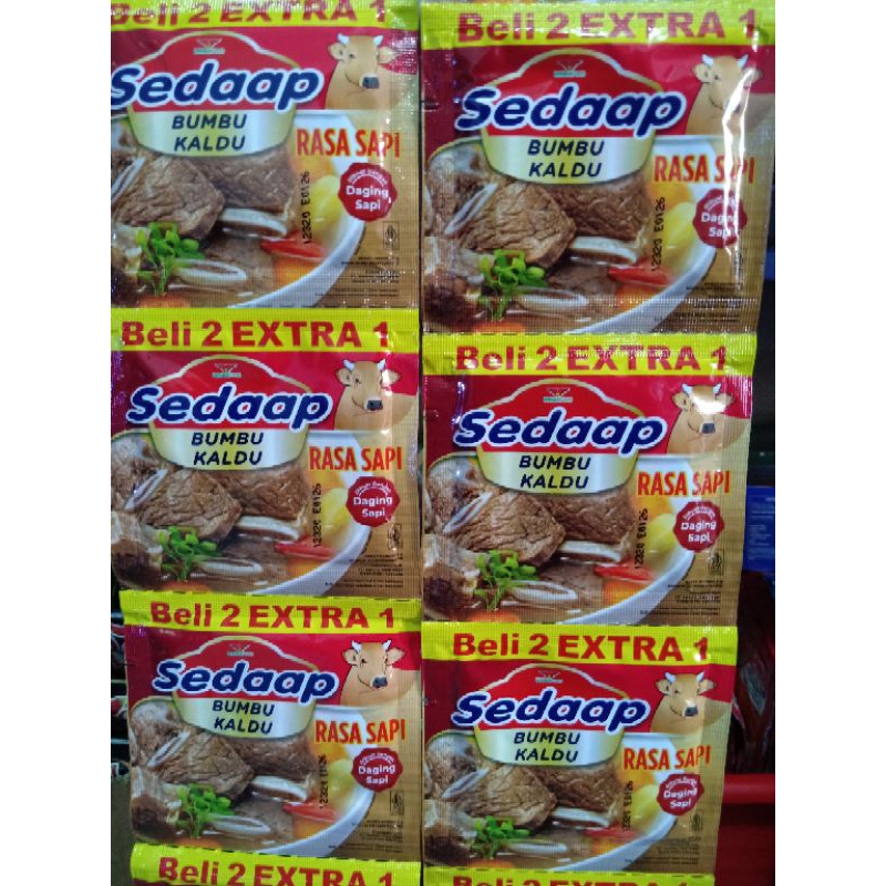 Jual SEDAP Bumbu Kaldu Rasa SAPI / AYAM 9gr (18 Pcs/Renceng) | Shopee ...