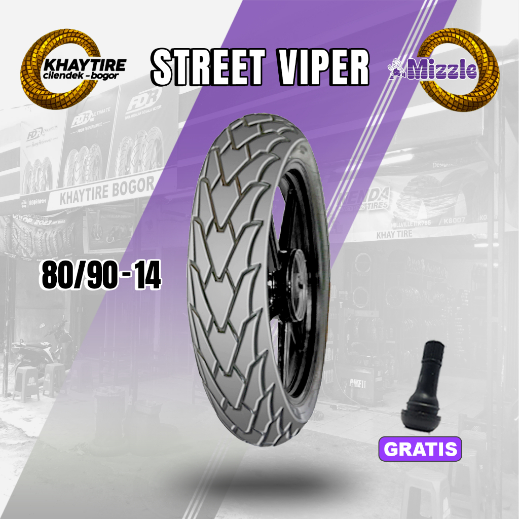 Jual Ban Motor Matic 𝗠𝗜𝗭𝗭𝗟𝗘 𝗦𝗧𝗥𝗘𝗘𝗧 𝗩𝗜𝗣𝗘𝗥 80/90 Ring 14 Tubeless ...