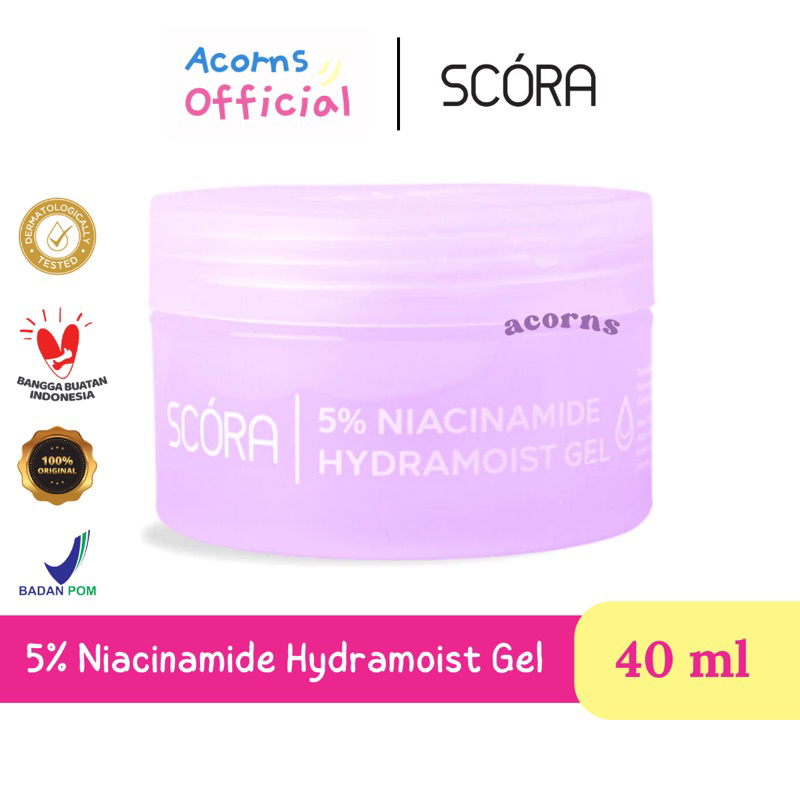 Jual SCORA 5% Niacinamide Hydramoist Gel 40ml Pelembab Wajah yang Mencerahkan Kulit Memperbaiki ...