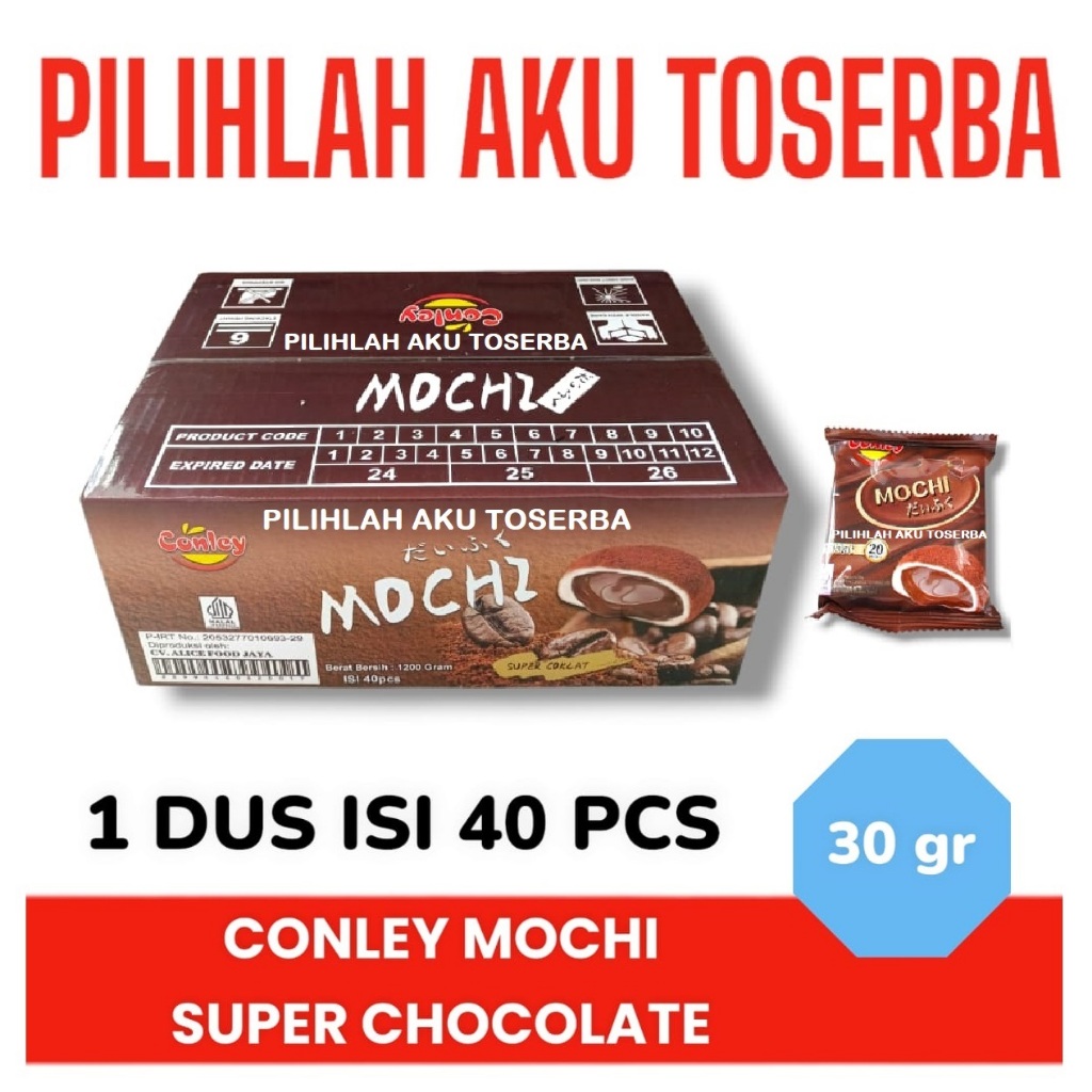 Jual Conley MOCHI Rasa SUPER CHOCOLATE / COKLAT - ( HARGA 1 DUS ...