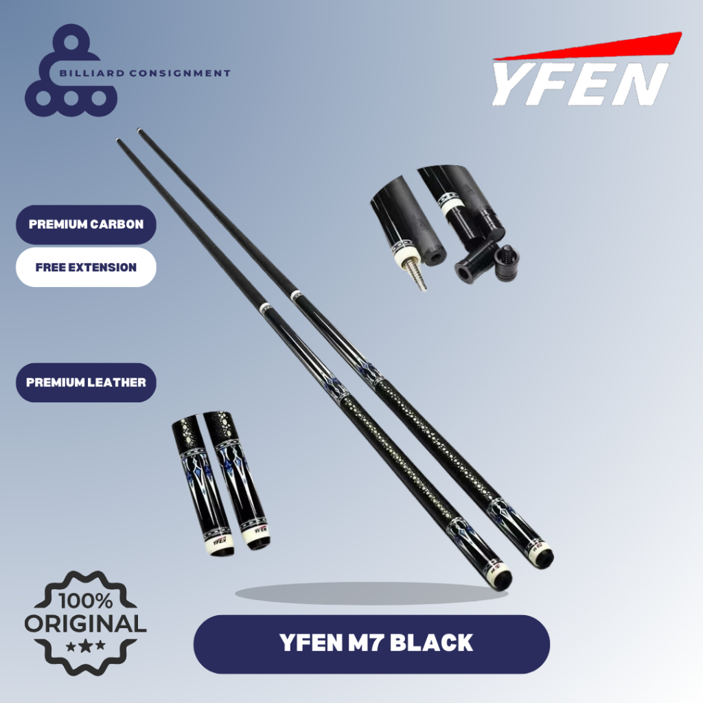 Jual Stick Billiard Carbon YFEN M7 Carbon 100% ORIGINAL - Hitam - Putih ...