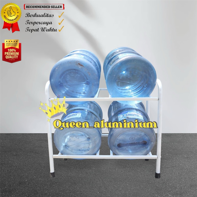 Jual Rak Galon / Tempat Galon Double Besi Kuat & Kokoh 2 Susun Putih ...