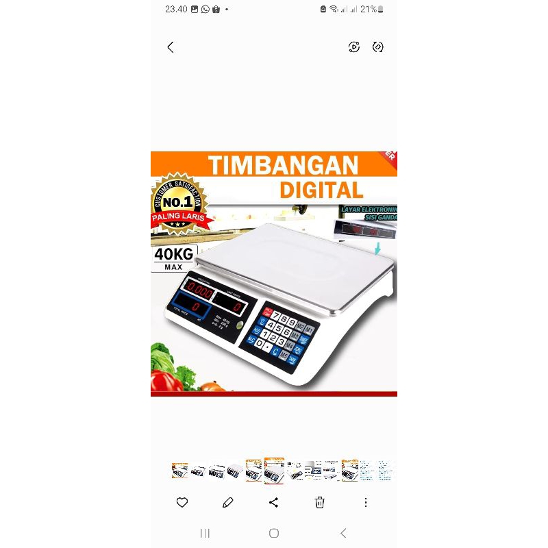 Jual Timbangan meja digital QME 40kg digital computing scale dobble ...