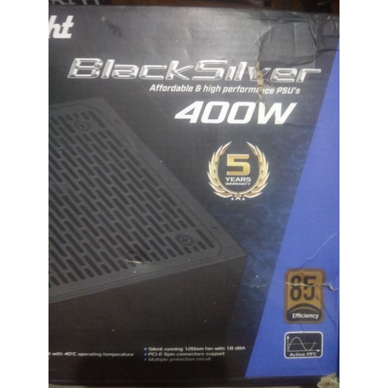 Jual PSU Enlight 400W 80+ Bronze Black Silver / Power Supply Enlight ...