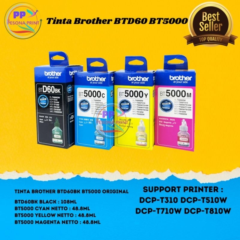 Jual Tinta Brother BTD60 BT5000 For Printer DCP-T310 DCP-T510 DCP-T710 ...