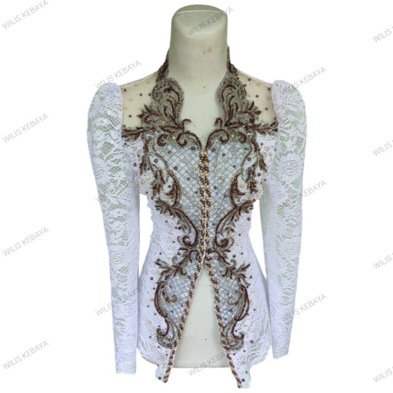 Jual Kebaya Payet Motif Depan Modern Lengan Puffy/Kebaya Sinden ...