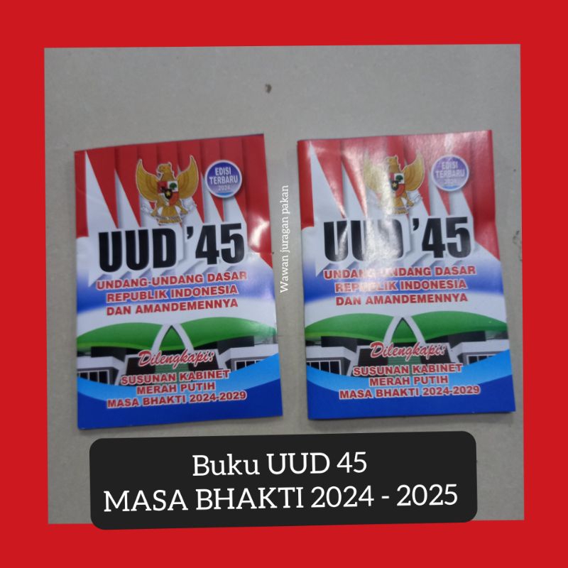 Jual BUKU UUD 1945 / Buku UUD 45 Masa Bhakti 2024 - 2029 | Shopee Indonesia