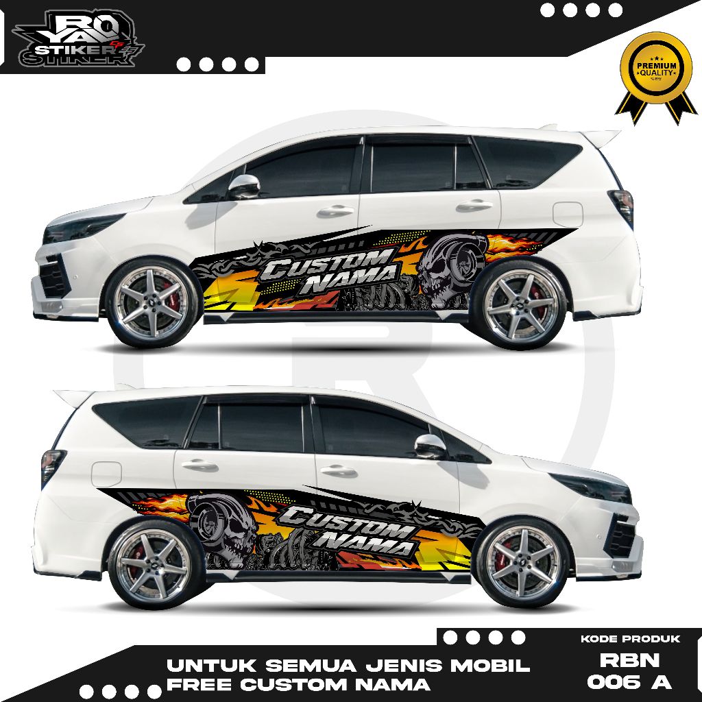 Jual RBN 005 --STIKER DECAL LIVERY THAILOOK SEMUA MOBIL INNOVA FORTUNER ...