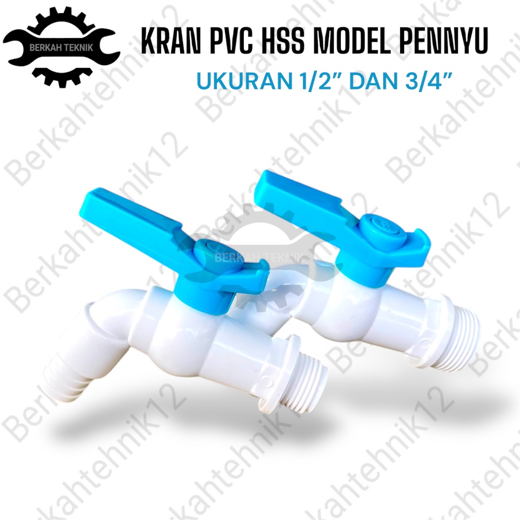 Jual Kran Air PVC HSS 1/2" 3/4" Keran Air Tembok Taman 1/2 Inch Kran ...