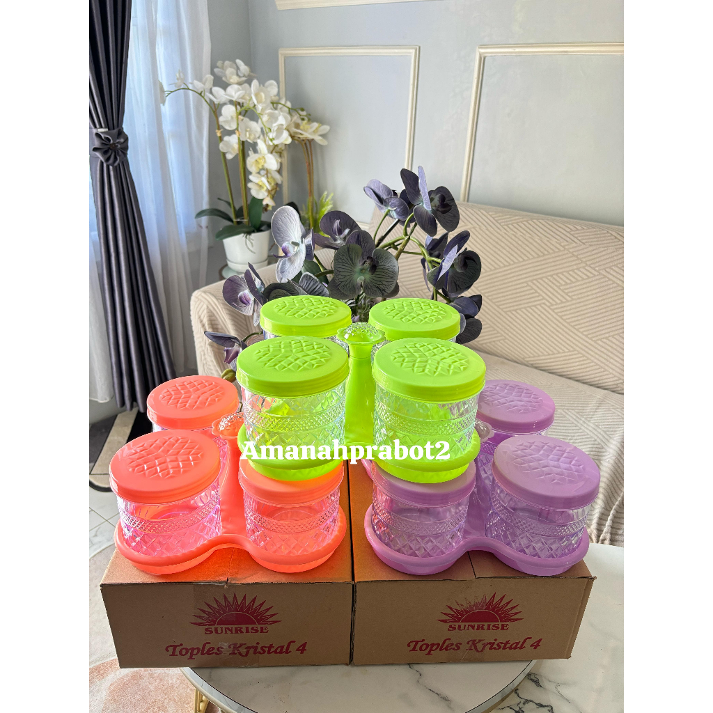 Jual Toples Nastar Cantik Set 4 Tonam Cantik 0.8 Liter Sunrise Toples ...