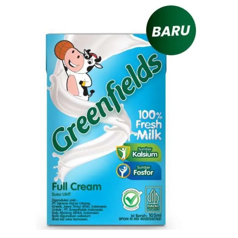 Jual Greenfields Susu UHT Full Cream 105 ml | Shopee Indonesia