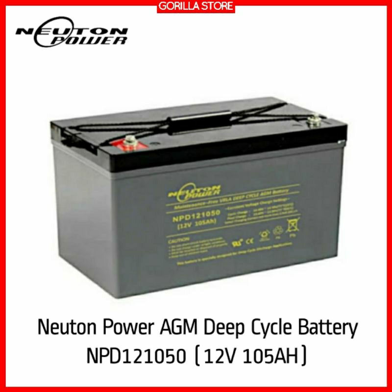 Jual Neuton Power NPD121050 12V 105Ah MF Deep Cycle AGM VRLA | Shopee ...