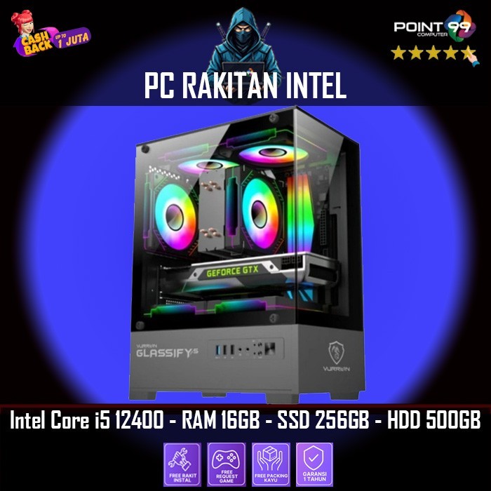 Jual PC Rakitan Intel Core i5 12400 gen 12 | ssd nvme | ram 8/16gb | Shopee Indonesia