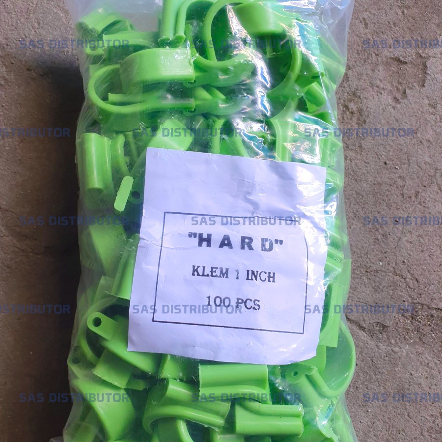 Jual (100 pcs) Klem Pipa 1" inch PVC HARD / Klem Hijau / Pipe Clamp 1 ...