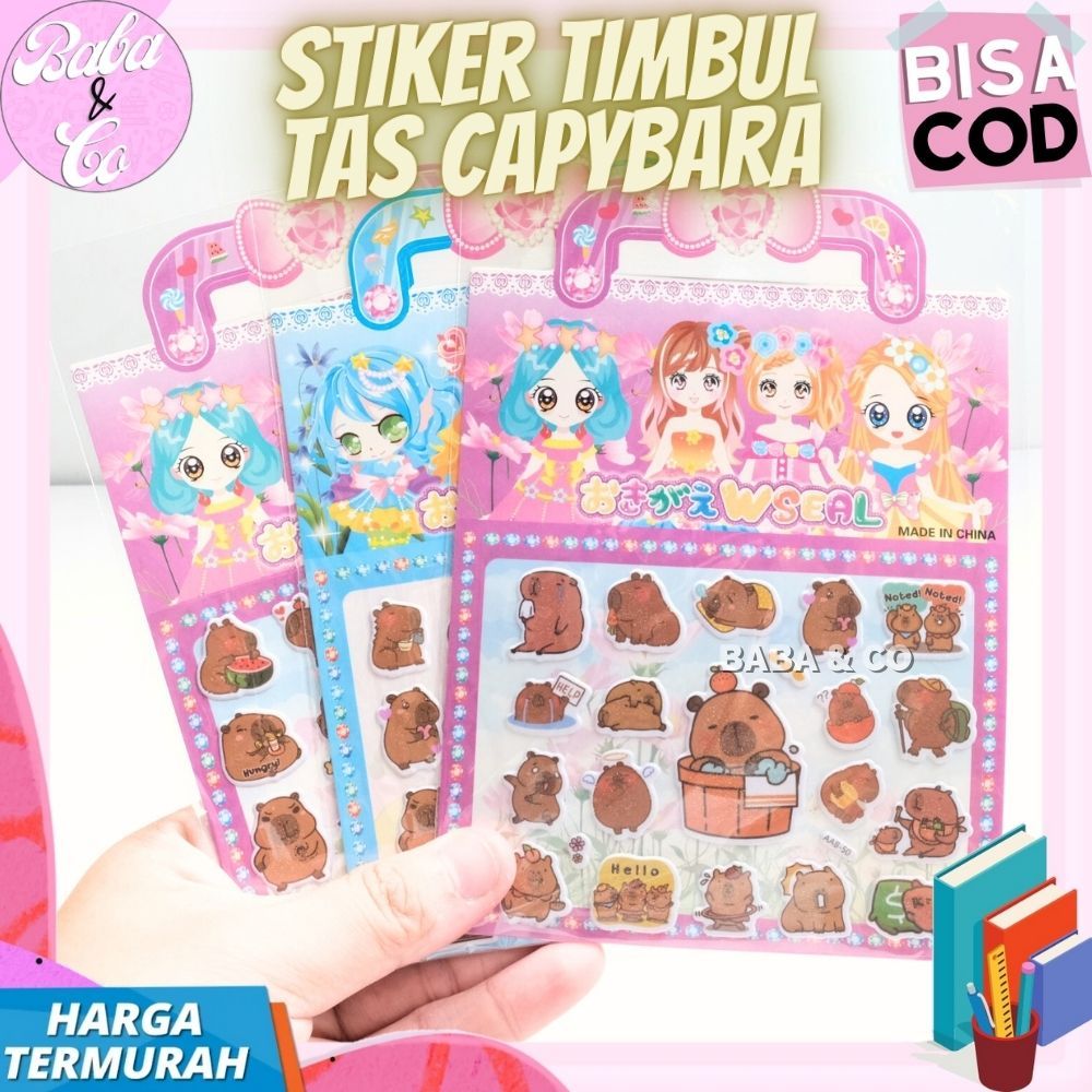 Jual STIKER TIMBUL 3D CAPYBARA TAS STICKER 3D TIMBUL CAPYBARA IMUT UNIK ...