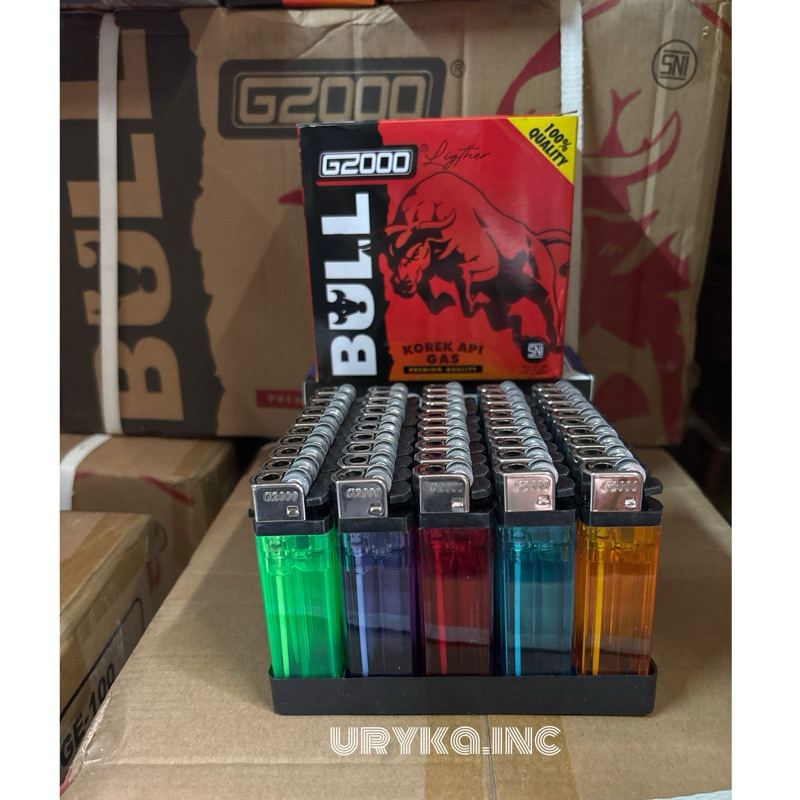 Jual [G2000] BULL/SHARK Korek Gas Roda Kotak (Harga 1 pak isi 50pcs ...