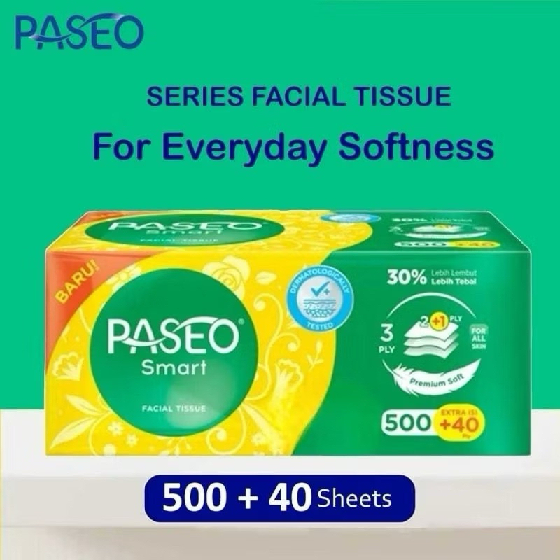 Jual Tisu Paseo Smart Premium Soft 540 sheet Paket 3 pack tebal isi ...