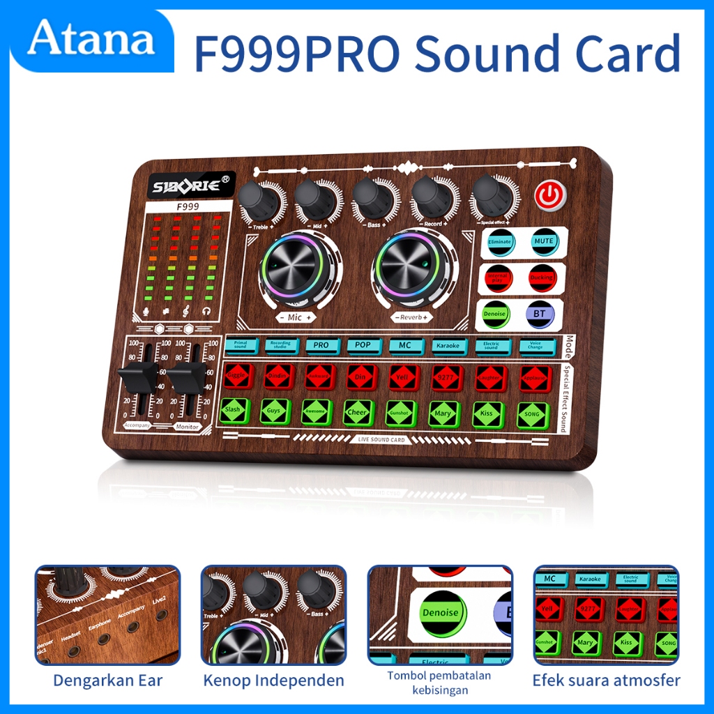 Jual Siborie【COD】F999PRO Sound Card Mixer Bluetooth sound card SET ...