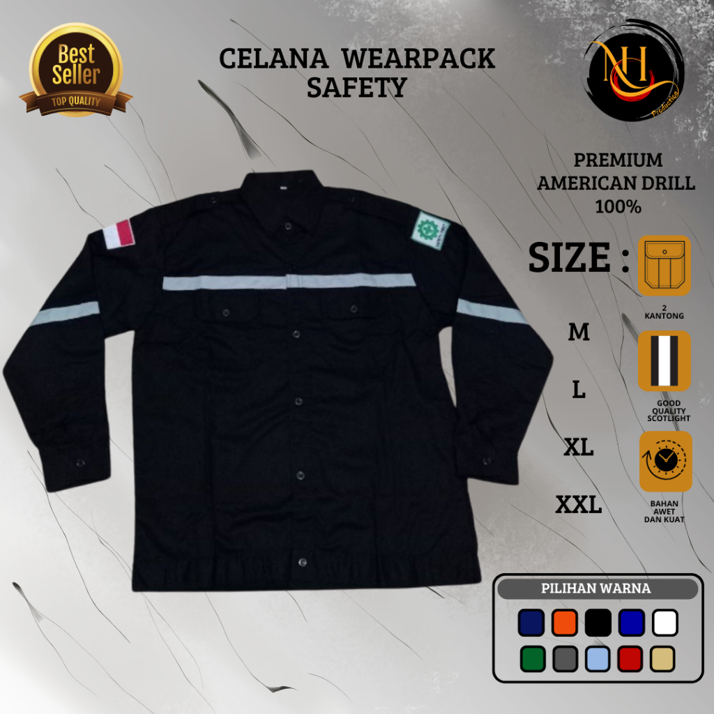 Jual SERAGAM KERJA ATASAN WEARPACK PROYEK PDH SAFETY | Shopee Indonesia