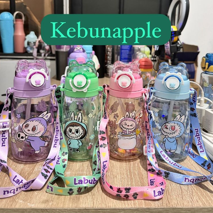 Jual Botol Minum Anak Viral Karakter LABUBU GEMOY LUCU 600ML + TALI PANJANG ANTI TUMPAH TAHAN ...