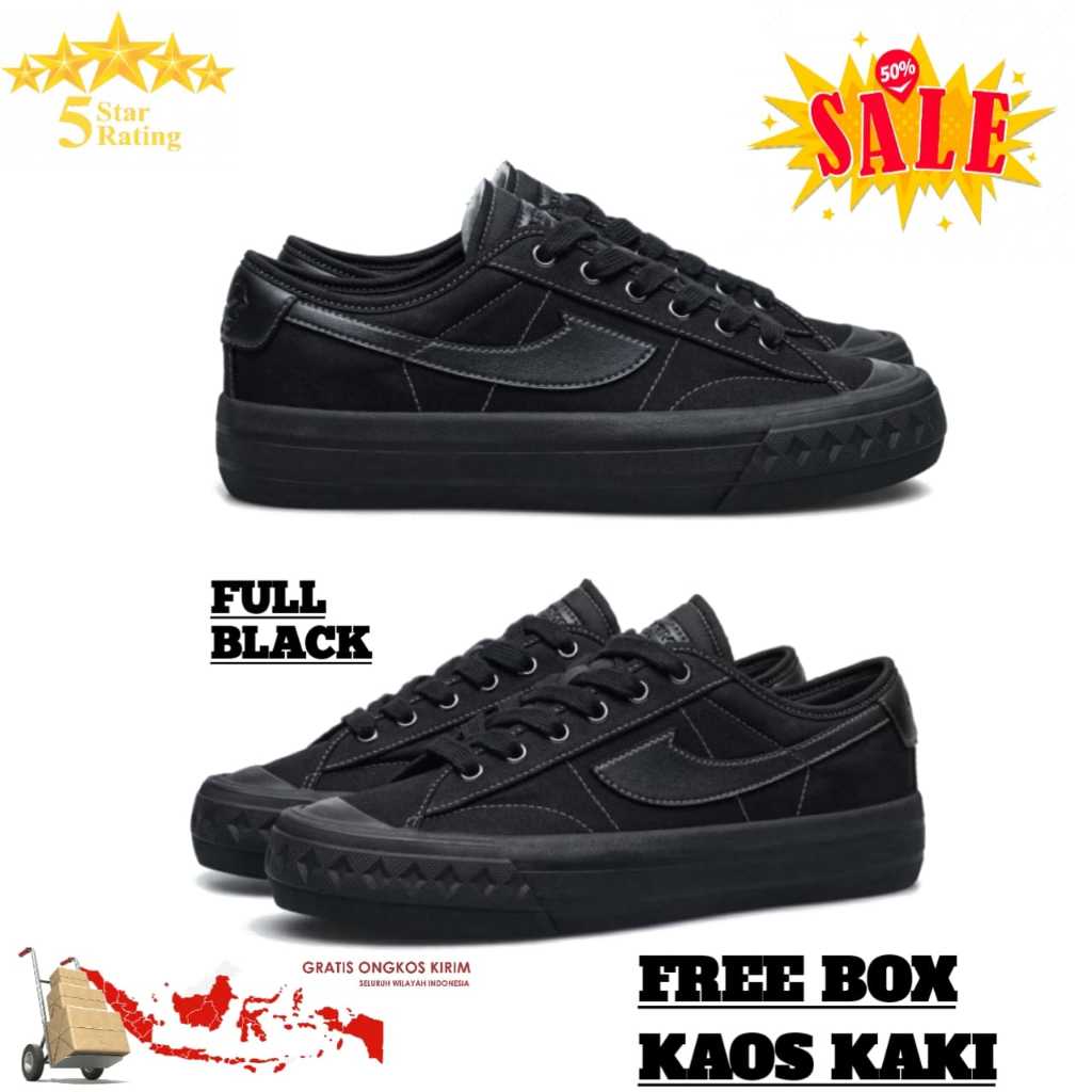 Jual Sepatu Compass Retrograde Low Black Black Premium High Quality ...