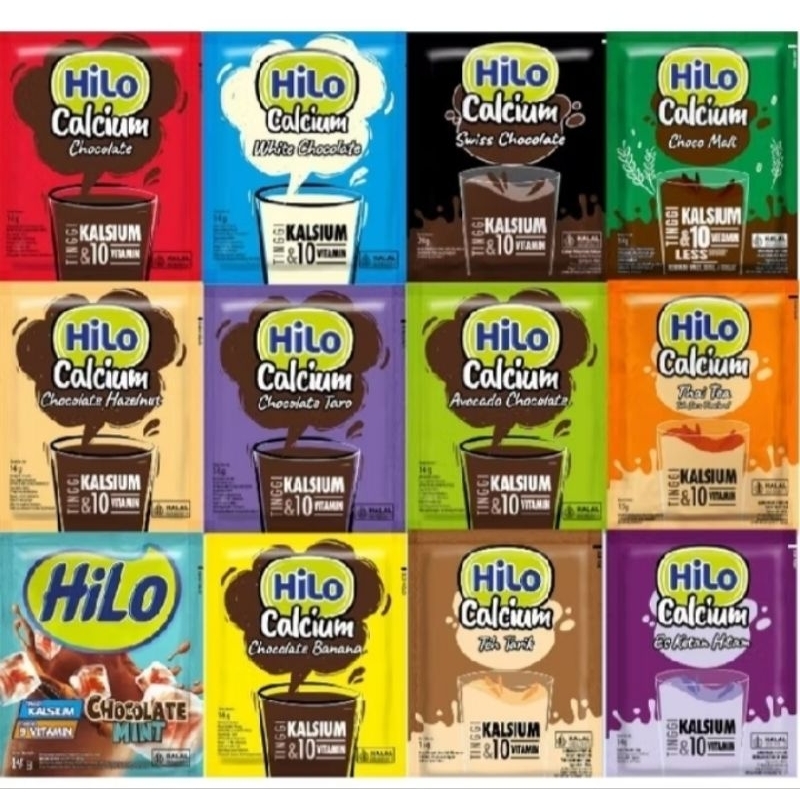 Jual HILO ALL VARIAN MINUMAN PENUH CALSIUM DAN VITAMIN 14G | Shopee ...