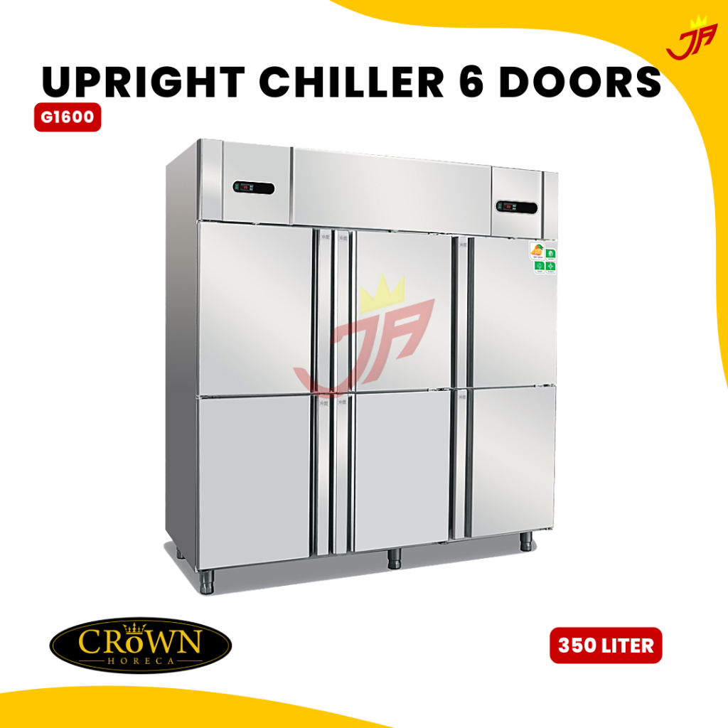 Jual CROWN S/S Upright Chiller 6 Doors 0-8C Type G1600 / G-1600 ...