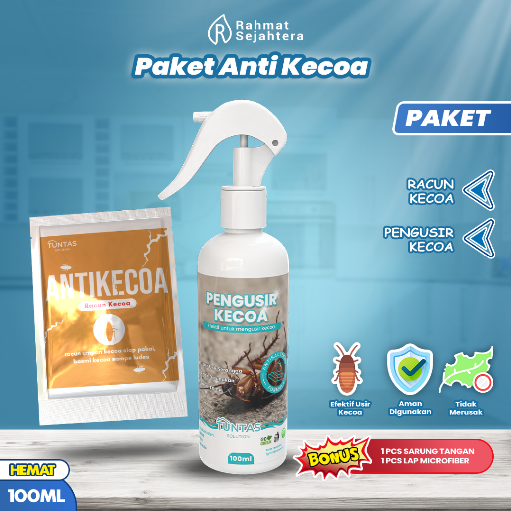 Jual TUNTAS Paket Anti Kecoa Pembasmi Kecoa Pengusir Kecoak Penghilang ...
