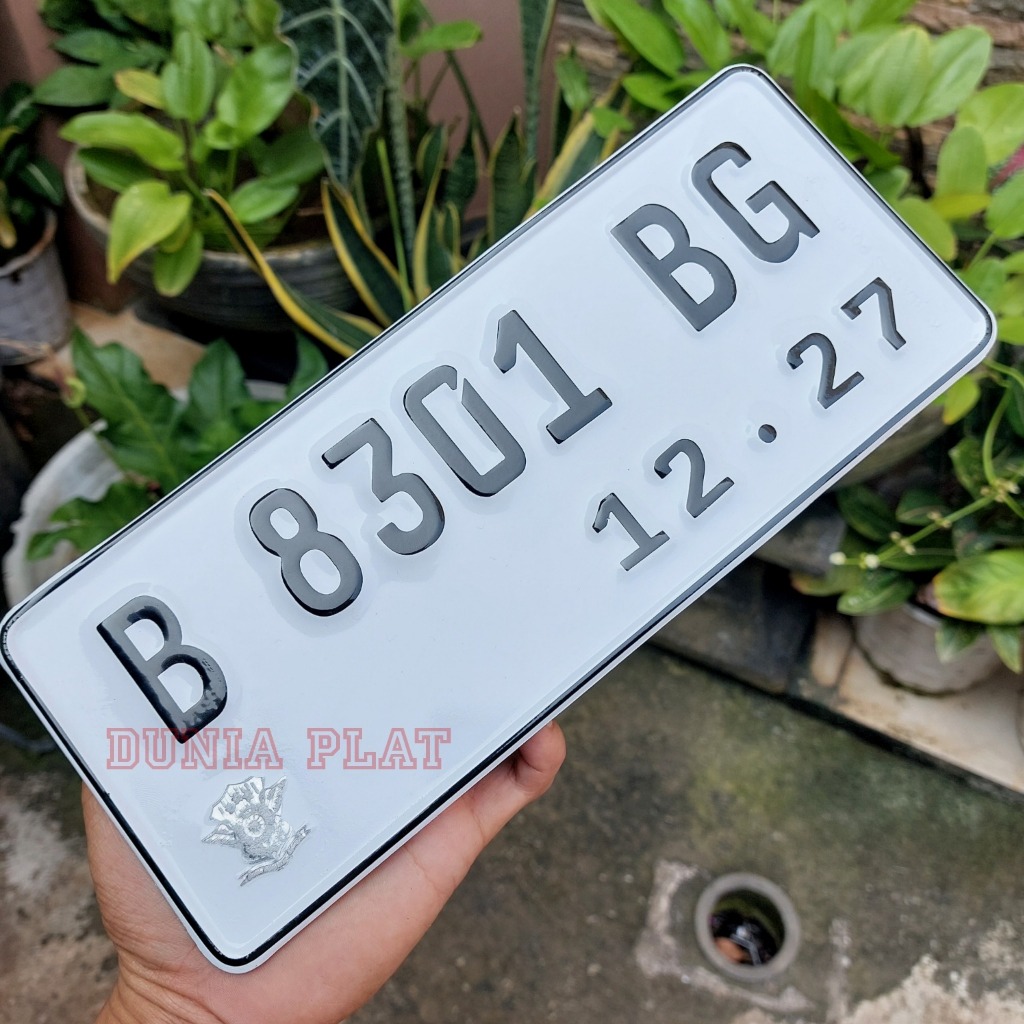 Jual PLAT MOTOR BARU PUTIH ANGKA STANDAR VARIASI PM12 | Shopee Indonesia