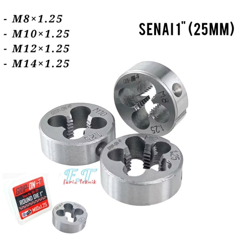 Jual mata senai drat luar senay M5 M6 M8 M10 M12 M14 Grip On Round Dies ...