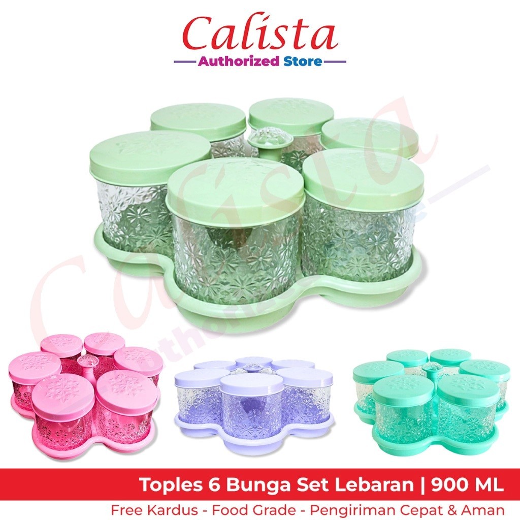 Jual CALISTA SET TOPLES 5 DAUN 6 DAUN / WADAH KUE SNACK TEMPAT MAKANAN ...