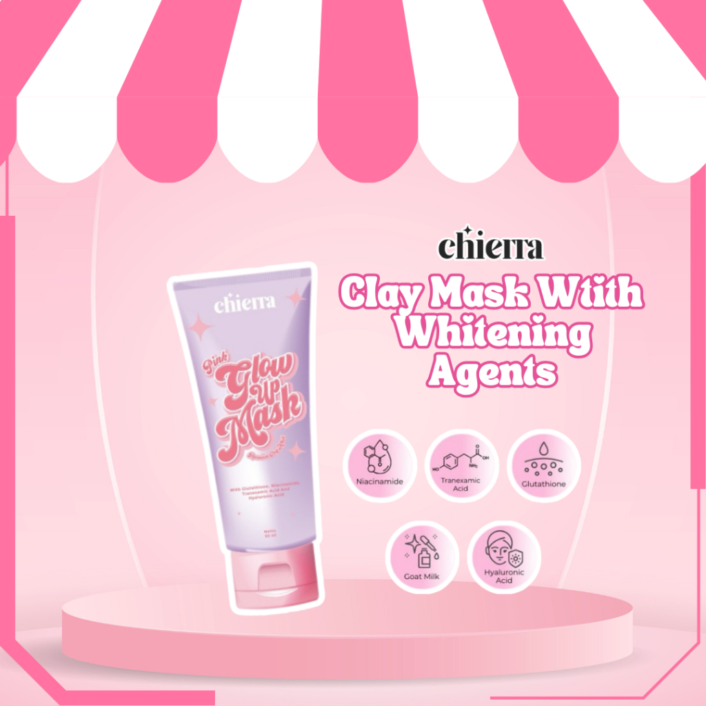 Jual CHIERRA PINK GLOW UP MASK MASKER WAJAH MENCERAHKAN WAJAH | BPOM ...
