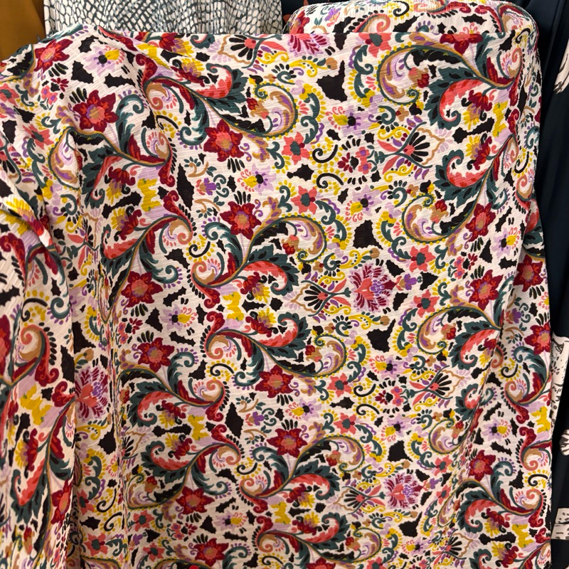 Jual kain Cringkle Premium - kain bahan motif - kain motif paisley ...