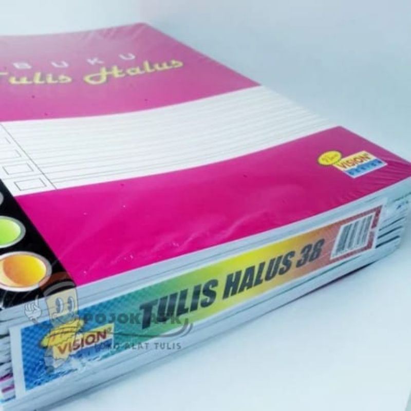 Jual Buku Tulis Halus Merk Vision 38 Lembar Isi 10 Pcs Per Pack ...