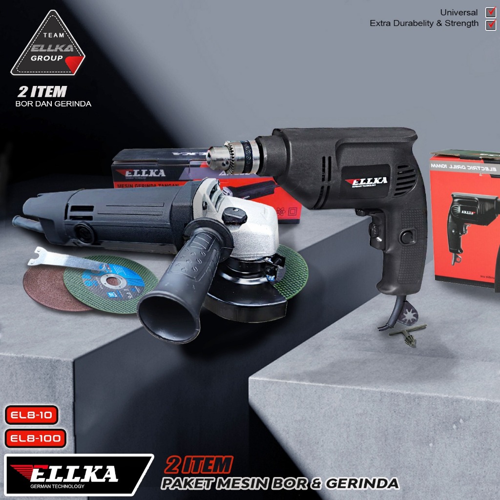 Jual KUSUKA Bor + Gerinda Box!! Bor 13mm + Gerinda 4inch + Mata Bor ...