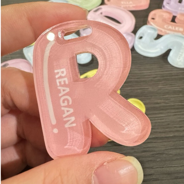 Jual Bag tag akrilik Bagtag Alphabet Nama Bagtag Huruf Bagtaganak ...