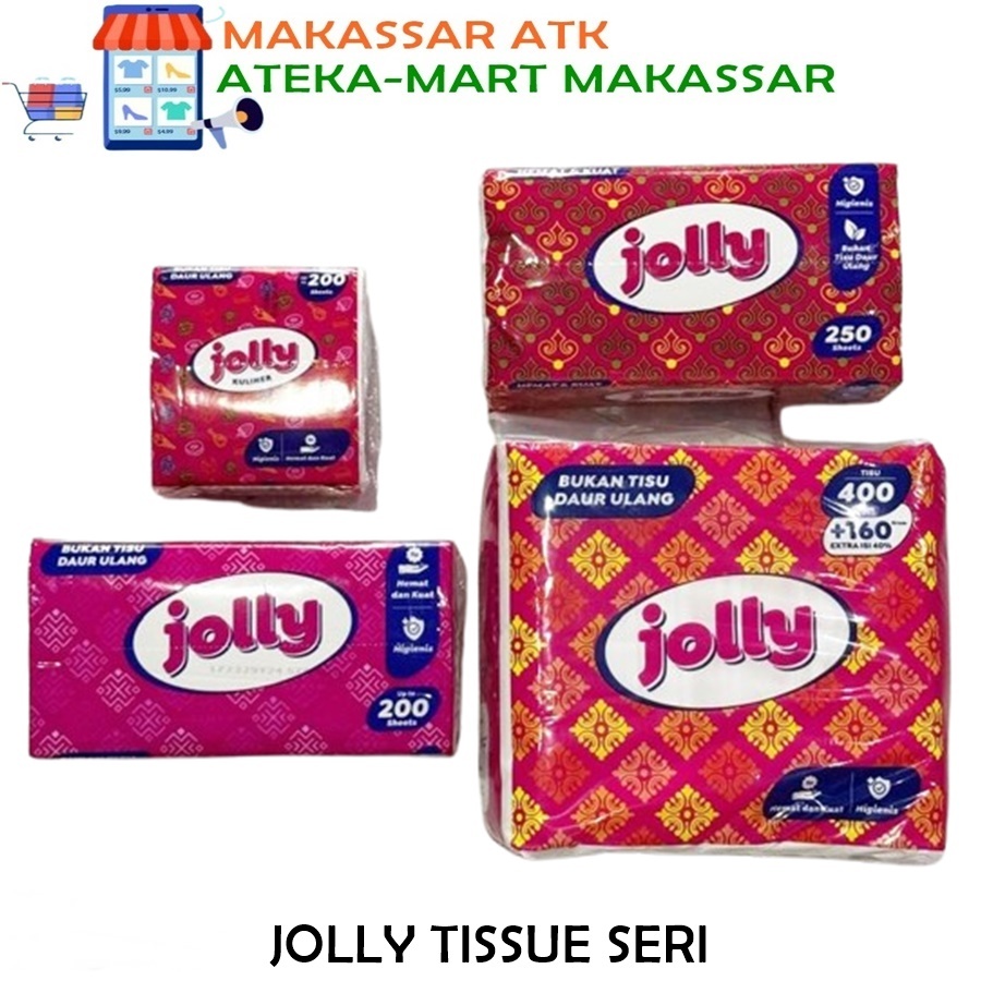 Jual [PCS] JOLLY TISSUE 90 - 200 - 250 - 560 SHEET TISSUE WAJAH ...