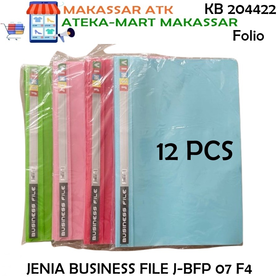 Jual [BKS/12PCS] JENIA BUSINESS FILE J-BFP 07 FOLIO MAP ACCO LUBANG ...