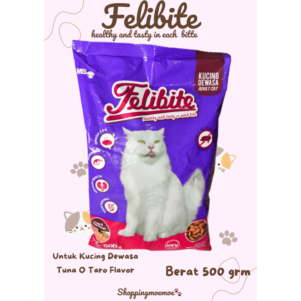 Jual FELIBITE TUNA O TORO FLAVOR 500GR /DRY CAT FOOD/MAKANAN KUCING ...