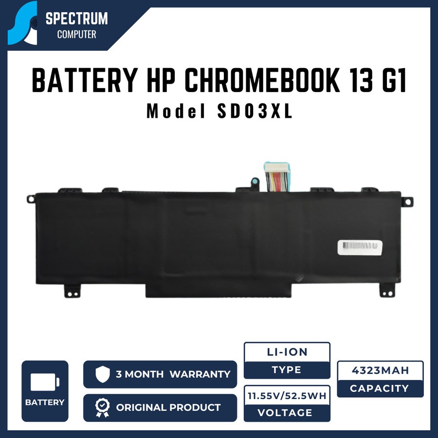 Jual Baterai HP ChromeBook 13 G1 TPN-Q176 SD03XL HSTNN-OB1R IB7K IB9L ...