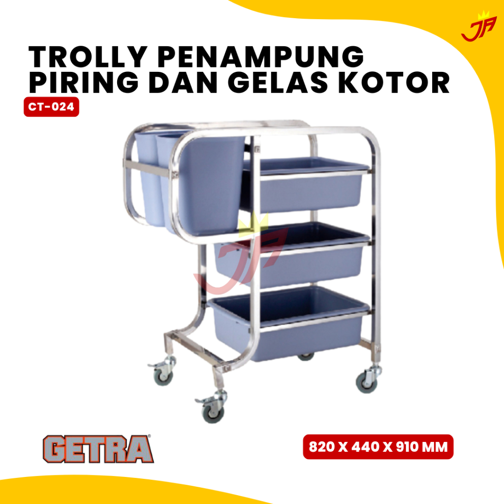 Jual GETRA Trolly Penampung Piring dan Gelas Kotor CT-024 | Shopee ...